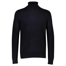 Rollkragenpullover LINDBERGH "Rollkragenpull Slim Fit", Herren, Gr. 3XL, blau (navy), Obermaterial: 80% Viskose, 20% Nylon, hoch geschlossener Ausschnitt, Pullover Rollkragenpullover