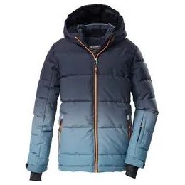 Steppjacke Killtec "KSW 252 MN QLTD JCKT", Herren, Gr. L, blau (graublau), Obermaterial: 100% Polyester;Futter: 100% Polyester;F&uuml;llung: 100% Polyester, Jacken Steppjacke, Wasserabweisende Steppjacke mit Kapuze, Schneefang und Kontrastdetails