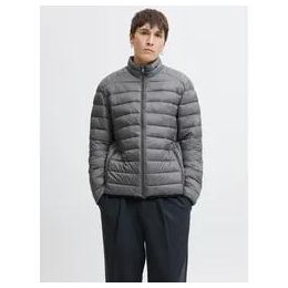 Jack & Jones Steppjacke JACK & JONES "JJEBRADLEY LIGHT PUFFER COLLAR NOOS", Damen, Gr. S, grau (castlerock), Web, Obermaterial: 100% Nylon, unifarben, regular fit, Jacken Steppjacke