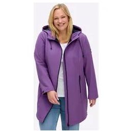 Softshelljacke sheego, Damen, Gr. 42, lila, 94% Polyester, 6% Elasthan, Wattierung:100% Polyester, unifarben, Jacken Softshelljacke