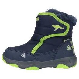 Winterboots Kangaroos "KS-TRUNKS MID V RTX", Jungen, Gr. 27, bunt (dk navy, lime), Synthetik, Textil, Schuhe Winterboots, Snowboots, Winterboots, Winterschuhe, wasserdicht