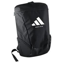 Sportrucksack Adidas PERFORMANCE "BackPack Boxing black/white S" Gr. S, schwarz, Rucks&auml;cke, B/H/T: 28cm x 45cm x 17cm, S, Polyester, B:28cm H:45cm T:17cm