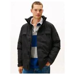 Outdoorjacke Tommy Hilfiger "TECH PADDED JKT", Herren, Gr. M, schwarz, Web, Obermaterial: 100% Polyamid, relaxed fit normal, Jacken Outdoorjacke, Winterjacke, Stehkragen mit verstaubarer Kapuze, relaxed fit