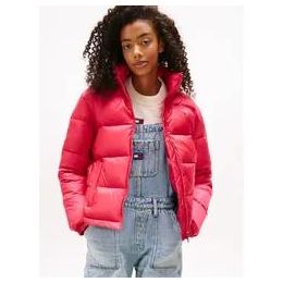 Tommy Hilfiger Steppjacke TOMMY JEANS "TJW PCKBL HOOD ESS PUFFER EXT", Damen, Gr. XL (42), vintage cerise, Web, Obermaterial: 100% Nylon, leicht gl&auml;nzend, unifarben, regular fit, Jacken Steppjacke