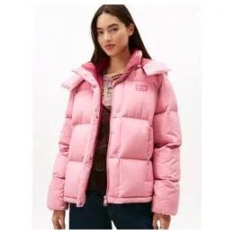 Tommy Hilfiger Steppjacke TOMMY JEANS "TJW ALASKA GRID DOWN JACKET EXT", Damen, Gr. XXXL(46), pink (mystic pink), Web, Obermaterial: 100% Polyester, unifarben, regular fit, Jacken Steppjacke