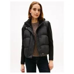 Steppjacke Tommy Hilfiger "MODERN DOWN KNIT MIX REG JACKET", Damen, Gr. XXXL(46), schwarz, Web, Obermaterial: 100% Polyester, unifarben, elastischer Bund, Jacken Steppjacke
