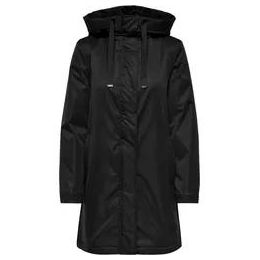 Wintermantel Only "ONLFELINA LIFE PARKA OTW NC", Damen, Gr. S, schwarz, Web, Obermaterial: 100% Polyester, unifarben, regular fit, hoch geschlossener Ausschnitt, M&auml;ntel Wintermantel