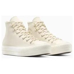 Sneaker Converse "CHUCK TAYLOR ALL STAR LIFT", Herren, Gr. 36, light dune, light dune, egret, Leder, Schuhe Sneaker, Winterschuhe, wasserdicht und gef&uuml;ttert