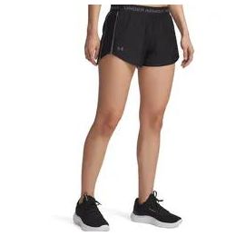 Trainingsshorts Under Armour "TECH PLAY UP SHORTS", Damen, Gr. S, N-Gr, schwarz (schwarz,, castlerock), Obermaterial: 100% Polyester, Hosen, f&uuml;r vielseitige Aktivit&auml;ten, leichtes Material