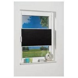 Plissee K-home "Klemmfix Pisa" Gr. 40, grau (anthrazit), B:30cm H:130cm, Obermaterial: 100% Polyester, Plissees, Crushed-Optik
