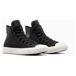 Sneakerboots Converse "CHUCK TAYLOR ALL STAR", Jungen, Gr. 39, schwarz, cold stare, egret, Leder, Schuhe Sneakerboots, Winterschuhe, Schn&uuml;rboots, Sneaker, wasserdicht, gef&uuml;ttert