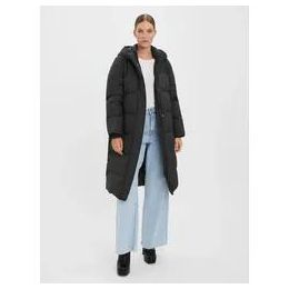 V&eacute;ro Moda Steppmantel VERO MODA "VMERICAHOLLY LONG DOWN JACKET", Damen, Gr. S, peat, Web, Obermaterial: 100% Polyester, unifarben, knieumspielend, Rippb&uuml;ndchen, M&auml;ntel Steppmantel