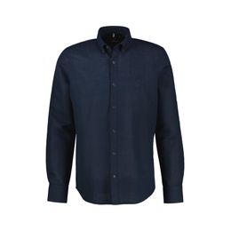 Lerros Herrenhemd aus Baumwoll-Leinen-Mix Herren Gr&ouml;&szlig;e XL navy