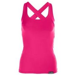 Sporttop WINSHAPE "WVR25", Damen, Gr. XL, pink, 90% Baumwolle, 10% Elasthan, eckiger Ausschnitt, Tops Sporttop, Cross Back Style