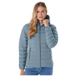 Steppjacke "Damen Steppjacke OOGW 1", Damen, Gr. 48, graublau, Oberseite: 100% Polyester;R&uuml;ckseite: 100% Polyester;F&uuml;llung: 100% Polyester, G.I.G.A. DX BY KILLTEC, Jacken Steppjacke, Leichte Steppjacke, wasserabweisend, weitenregulierbare Kapuze, Topseller