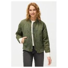 Steppjacke Lascana, Damen, Gr. 46, khaki, Web, Obermaterial: 100% Baumwolle. Futter: 100% Baumwolle, unifarben, figurumspielend h&uuml;ftbedeckend, Rundhals, Jacken Steppjacke, in modischer Optik mit Taschen, Bomber-Design