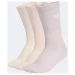 Sportsocken Adidas SPORTSWEAR "C ESS CRW 3P", Damen, Gr. XXL (49/51), wonder wei&szlig;, wonder quartz, ice lila, Obermaterial: 56% Baumwolle, 40% Polyester, 3% Elasthan, 1% Polyamid, Socken Sportsocken