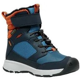 Outdoorwinterstiefel Keen "SKUA WINTER WP", Kinder, Gr. 31, blau (sky captain, gold flame), Leder, Textil, Schuhe Outdoorwinterstiefel, Winterschuhe, Winterboots, Snowboots, wasserdicht