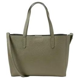 Marc O'Polo Shopper "BUSIN", Damen, Gr. B/H/T: 37cm x 28cm x 13cm, oliv, Leder, MARC O'POLO ACCESSORIES, unifarben, Taschen Shopper, Businesstasche, Schultertasche, mit herausnehmbarem Laptopfach