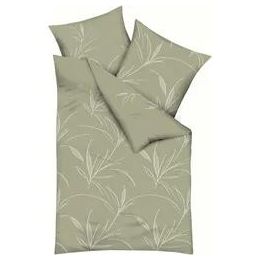 Bettw&auml;sche Kaeppel "Organic", gr&uuml;n (khaki), B/L: 155cm x 220cm, 1 Stk., 1 Stk., Mako-Satin, B/L: 80cm x 80cm, 2 Stk., Mako-Satin, Obermaterial: 100% Baumwolle, Bettw&auml;sche, Bettw&auml;sche