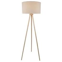 OTTO HOME Stehlampe "Torell - Dreibein Stehleuchte", beige, cord, 1, &Oslash; 45cm H: 152cm, 1 Stk., Leuchten, Textil, Dreibein Holz, exkl. LM E27, Leinen oder Cord, Textilschirm, Stehlampe