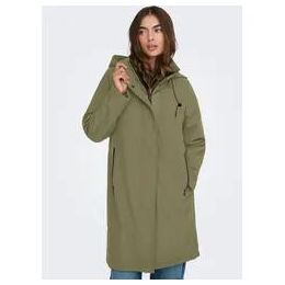 Parka Only "ONLKARA LIFE PARKA CC OTW", Damen, Gr. M, beige (stone gray), Web, Obermaterial: 100% Polyester, unifarben, relaxed fit, Jacken Parka