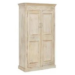 Garderobenschrank OTTO HOME "Devdan", braun, B:100cm, Schr&auml;nke, Garderobenschrank, mit dekorativen Fr&auml;sungen oben, Breite 100 cm, viel Stauraum, Topseller