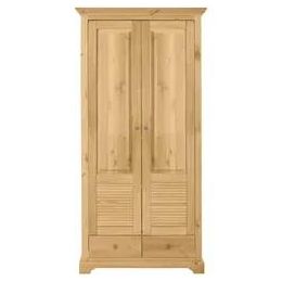 Garderobenschrank OTTO HOME "Ayanna", beige (natur), B:94cm H:183cm T:39cm, Schr&auml;nke, Garderobenschrank, Breite 94 cm, 2-t&uuml;rig, aus massiver Kiefer, FSC