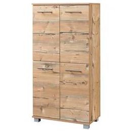 Midischrank Schildmeyer "Isola", braun (silberfichte), B:60cm H:117cm T:32,5cm, FSC-zertifizierter Holzwerkstoff, Schr&auml;nke, Midischrank