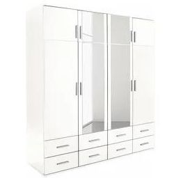 Kleiderschrank Rauch "Kemi", wei&szlig;, B:180cm H:194cm T:53cm, Holzwerkstoff, Schr&auml;nke, Kleiderschrank, mit Spiegel