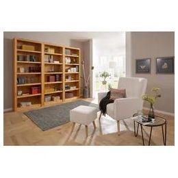 B&uuml;cherwand OTTO HOME "Bergen", beige (natur gebeizt, gewachst), B:244,5cm H:213cm T:27cm, Massivholz, Regale, aus sch&ouml;nem massivem Kiefernholz, 3 tlg.