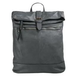 FORTY&deg; Tagesrucksack FORTY, Gr. B/H/T: 30cm x 30cm x 4cm, onesize, grau, Leder, Rindsleder, Rucks&auml;cke, echt Leder, Made in Italy
