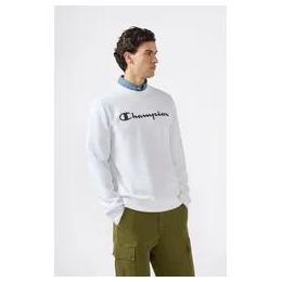 Kapuzensweatshirt Champion "BASICS Fleece Crewneck Sweatshirt Large Logo", Herren, Gr. L (52/54), wht, ns, Obermaterial: 55% Baumwolle, 45% Polyester, Sweatshirts