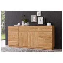 Sideboard Home Affaire, braun (eiche teilmassiv), Sideboards, Sideboard, Kommode, Breite 180 cm, teilmassiv, FSC-zertifiziert