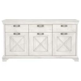 Kommode FORTE "Kashmir", wei&szlig; (pinia wei&szlig;), B:178,3cm H:95,9cm T:48,2cm, Dekorfolie, Sideboards, Kommode, Breite 178 cm