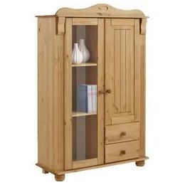 Highboard OTTO HOME "Adele", beige (gelaugt, ge&ouml;lt), B:89,5cm H:135cm, Sideboards, Highboard, Stauraumschrank, 2-t&uuml;rig, H&ouml;he 135 cm, aus massiver Kiefer, FSC