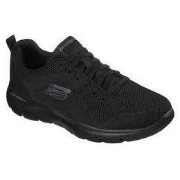Sneaker Skechers "SUMMITS", Herren, Gr. 45, schwarz, Textil, Schuhe Sneaker, mit gepolstertem Schaftrand, Freizeitschuh, Halbschuh, Schn&uuml;rschuh