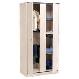 Kleiderschrank Parisot "Smoozy", wei&szlig;, B:92cm H:182cm T:51cm, Schr&auml;nke, Kleiderschrank