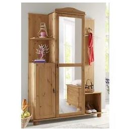 Kompaktgarderobe OTTO HOME "Finca", beige (natur gebeizt, gewachst), B:120cm H:183cm T:32cm, Massivholz, Schr&auml;nke, aus massivem Kiefernholz, mit vielen Stauraumm&ouml;glichkeiten