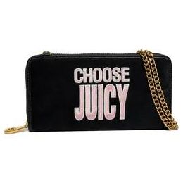 Mini Bag Juicy Couture "ELLA ZIP WALLET Damen", Damen, Gr. B/H/T: 2,5cm x 10cm onesize, schwarz, Baumwolle, Polyurethan, Taschen, Geldb&ouml;rse Damen, Portemonnaie, Wallet, Fashion, Lifestyle, Sale