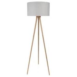 OTTO HOME Stehlampe "Torell - Dreibein Stehleuchte", hellgrau, leinen, 1, &Oslash; 45cm H: 152cm, 1 Stk., Leuchten, Textil, Dreibein Holz, exkl. LM E27, Leinen oder Cord, Textilschirm, Stehlampe