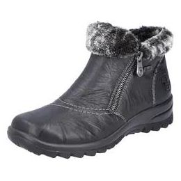Winterboots Rieker, Damen, Gr. 42, schwarz, Leder, Schuhe Winterboots, mit Rieker-TEX-Membran