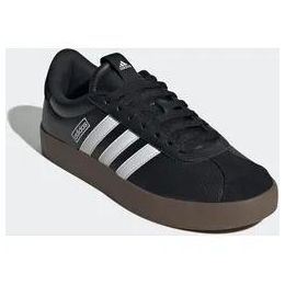Sneaker Adidas SPORTSWEAR "VL COURT 3.0", Damen, Gr. 41, schwarz-wei&szlig; (core schwarz, ftwr wei&szlig;, gum5), Leder, Synthetik, Schuhe Sneaker, inspiriert vom Design des Adidas samba, Topseller