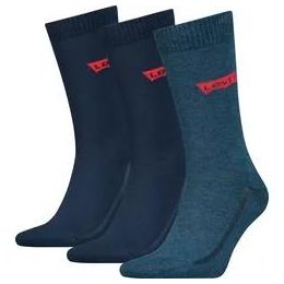 Levi's Socken LEVI'S "LEVIS REGULAR CUT BW LOGO RECYCL CO", Damen, Gr. 43-46, blau (denim), Baumwollmischung, normal, Socken Socken, mit breitem Logobund