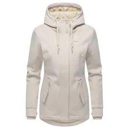 Winterjacke Ragwear "Monadde Felt YOUMODO", Damen, Gr. L (40), ecru, Obermaterial: 100% Polyester. Innenfutter: 100% Polyester. Wattierung: 100% Polyester, Basic, tailliert Po-bedeckend, hoch geschlossener Ausschnitt, mit Riegel,verstellbar Rippstrickb&uuml;ndchen mit Druckknopf, Jacken Winterjacke, Wasserfeste warme Jacke mit Kapuze