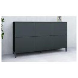 borchardt M&ouml;bel Kommode BORCHARDT M&Ouml;BEL "Haama", schwarz (schwarz matt), B:139cm H:80cm T:35cm, Holzwerkstoff, Sideboards, Kommode, Breite 139 cm
