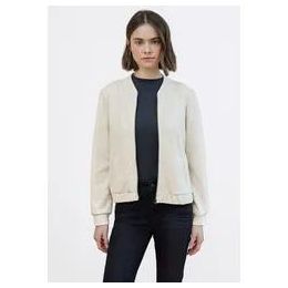 Langarmshirt STREET ONE STUDIO, Damen, Gr. 46, soft beige, Stoff, 72% Viskose, 23% Polyester, 5% Elasthan, unifarben, normal normal, Rundhals, elastischer Bund, Shirts Langarmshirt, im Melange Look