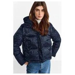 Steppjacke RICHROYAL, Damen, Gr. 34, midnight blau, Web, Obermaterial: 100% Polyamid, gerade normal, abnehmbar, Jacken Steppjacke, Winterjacke mit dezentem Leo-Print, abnehmbare &Auml;rmel