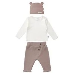 Sweatanzug Liliput, M&auml;dchen, Gr. 68, wei&szlig; (wei&szlig;, beige), 90% Baumwolle, 10% Polyester, Sportanz&uuml;ge, bestehend aus Hose, M&uuml;tze und Langarmshirt
