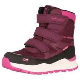 Winterstiefel Trollkids "KIDS RAULAND WINTER BOOTS", Kinder, Gr. 36, rot (rotwood, magenta), Synthetik, Textil, Schuhe Winterstiefel, Snowboots, Winterstiefel, Winterschuhe, f&uuml;r Kinder, wasserdicht